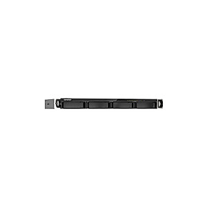 QNAP TS-435XeU-4G-US 4 Bay High-Speed Short Depth Rackmount NAS with M.2 NVMe SSD, Quad Core Marvell Octeon CPU, 4GB DDR4 Memory, Dual 2.5GbE (2.5G/1G/100M) and 10GbE Network Connectivity (Diskless)