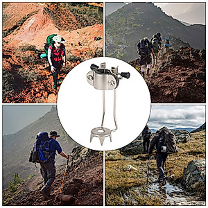 BESPORTBLE Heavy Duty Metal 5 Prong Ice Grip Cane Attachment Replacement Grip for Walking Sticks Trekking Pole Fits On All Canes