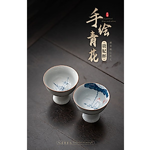 EYLINK Tea cup Chinese tea cup pretty tea cupp china cup Tea cup teacup sets for women (Princess Cup/Lotus pond)