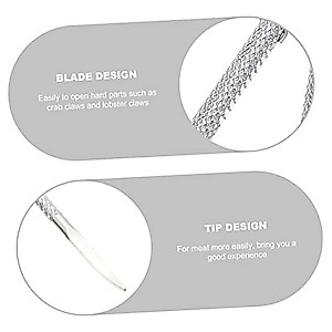 DOITOOL 1 Set Crab Claw Metal Forks Pliers Set Pliers Tool Crab Crackers Seafood Forks Picks Walnut Pecan Tool Seafood Accessory Compact Lobster Crackers Portable Crab Crackers Silver Crab