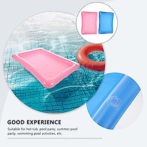 Cabilock 2pcs Water Inflatable Tray Floating Cooler Drink Cooler for Parties Inflatable Salad Bar Buffet Ice Cooler Pool Party Decor Water Party Decoration Small Cold Cuts PVC Banquet