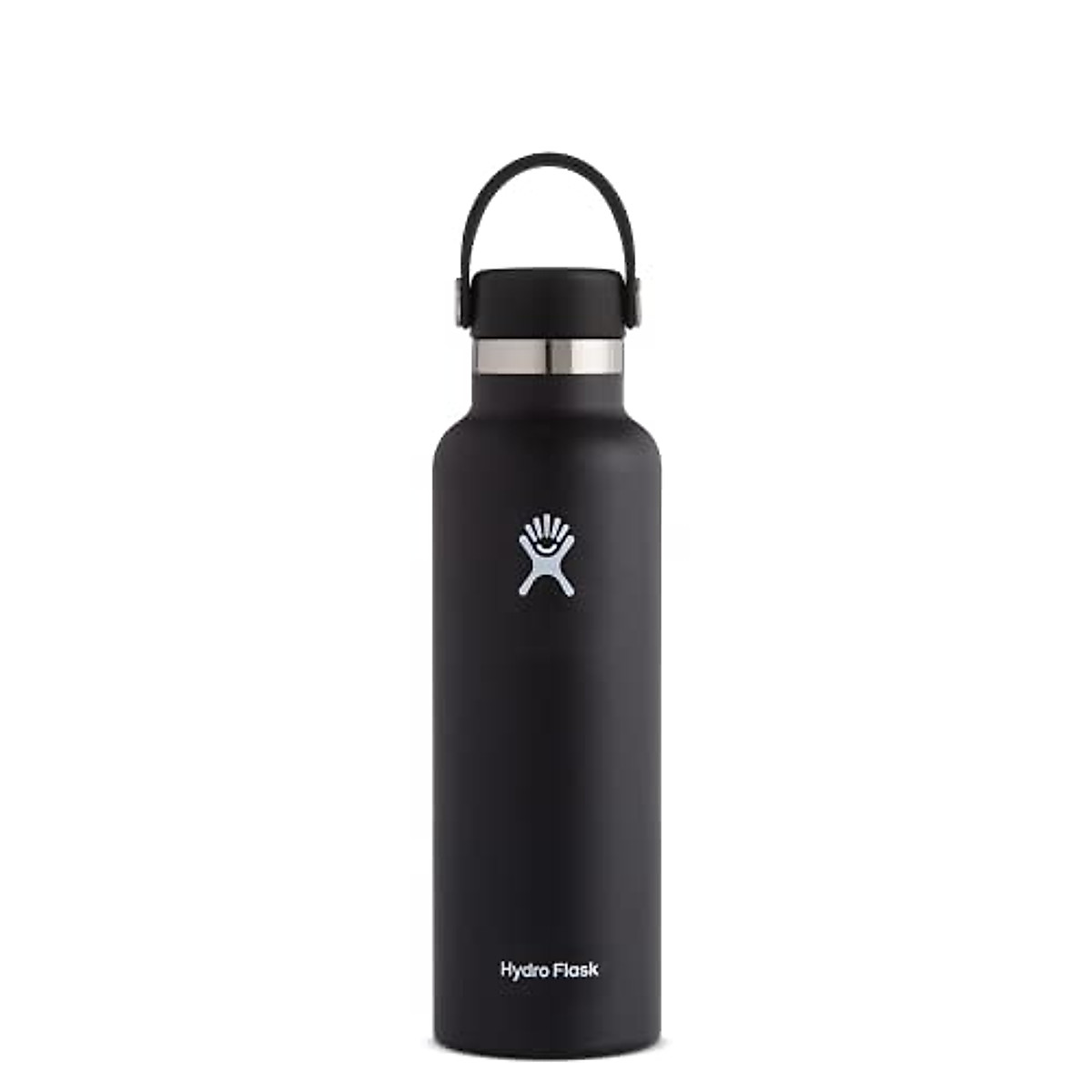Hydro Flask Standard Mouth Stainless Steel Bottle with Flex Cap Black 21 oz