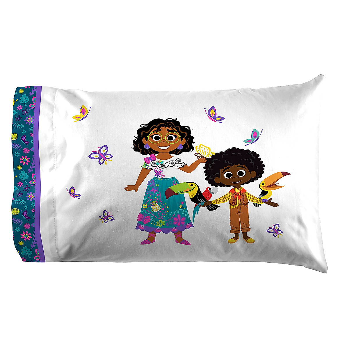 Jay Franco Disney Encanto Sister Magic Twin Sheet Set - 3 Piece Set Super Soft and Cozy Kid’s Bedding - Fade Resistant Microfiber Sheets (Official Disney Product)