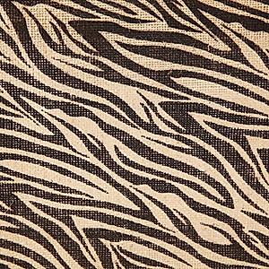 DINYAO Women Summer Beach Shoulder Bags Large Capacity Jute Shopping Tote 16.5x13x7 (Zebra)