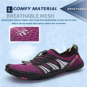 OYUXMAS Mens Womens Water Shoes Beach Barefoot Swim Pool Shoes Socks Anti-Slip Breathable Quick Dry Lightweight Slip-on Walking Aqua Sports Park Boating Fishing Diving Surfing Outdoor Sport Hiking
