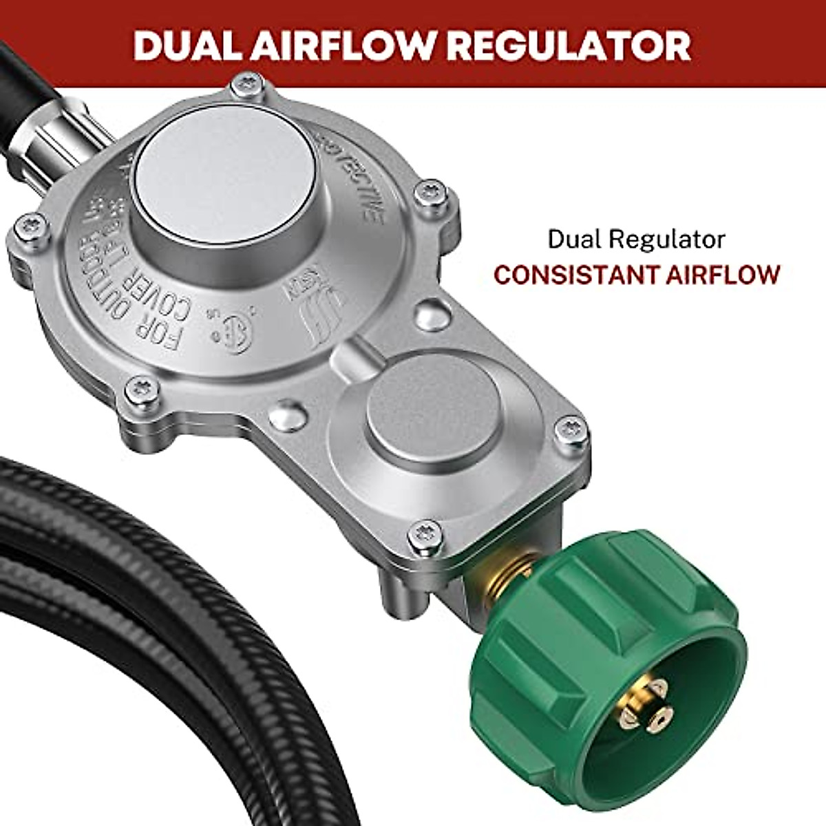 PatioGem 5FT Two Stage Propane Regulator Hose for RV