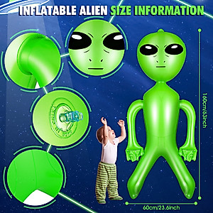 63 Inch Giant Inflatable Alien Blow Up Alien Green Alien Inflate Toy for Party Decorations, Birthday, Alien Theme Party Halloween, Easter, Christmas(1 Piece)