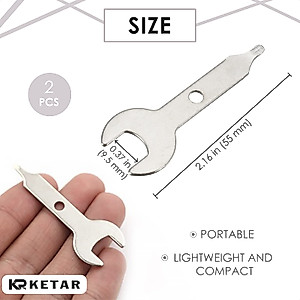 2 PCS 3/8 Inch Collet Wrench Key 9.5mm Nut Spanner For Rotary Tool Silver Stainless Steel Collet Wrench Key for Engraving Machine - Durable High Rigidity for Engraving Equipment Engraving Tools