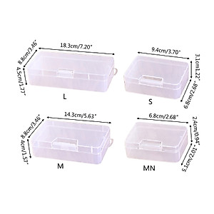 ljhnba Transparent Plastic Storage Box With Buckle And Lid Jewelry Display Organizer For Necklace Small Items Organization Case Small Plastic Box With Lid