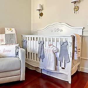 SweetPea Baby Jasmine 4-in-1 Convertible Crib in White, 3 Mattress Height Settings, Greenguard Gold Certified, Metal Mattress Support, Solid New Zealand Pinewood