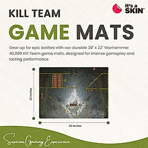 IT'S A SKIN Game Mat - 22 x 30 Inch Tabletop Starter Set - Compatible with Warhammer 40k Kill Team - Battle Mat for Table Top Role Playing Mat - Matte Finish Lays Flat - (Industrial)