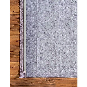 Unique Loom New Classical Collection Traditional Classic Intricate Design with Distressed Vintage Detail, Area Rug (9' 0 x 12' 0 Rectangular, Purple/ Ivory)