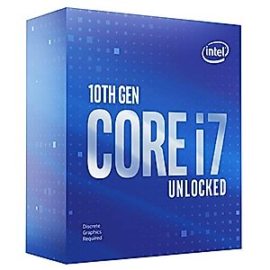 Intel Core i7-10700KF Desktop Processor 8 Cores up to 5.1 GHz Unlocked Without Processor Graphics LGA1200 (Intel 400 Series chipset) 125W