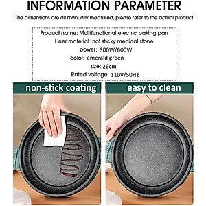 Electric Griddles, Versatile Electric Grills 110V Large-Capacity Electric Frying Pan 3-In-1 Pot Electric Bakeware for 2-4 People Electric Skillets