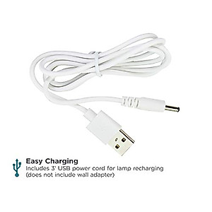 BLACK+DECKER VLED1819-BD Battery LED Desk Lamp, Dimmable with Adjustable Color Temperature, 4 Hour Battery Life, Rechargeable, Eco Friendly, White