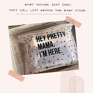 Lucky Love Diaper Bag Organizing Pouches | Set of 4 Including Diaper Clutch | Dry Wet Bag (Black & Clear)