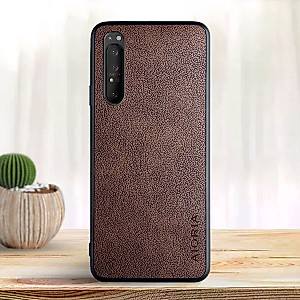 AIORIA for Sony Xperia 1 iii Case, 6.5 inch Premium PU Leather Phone Cover Retro Design Full Protective case for Sony Xperia 1 iii (Green)