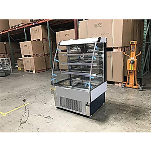 Commercial Refrigerator Open Air Merchandiser Slope 39" Wide Grab And Go Display Cooler CF-380