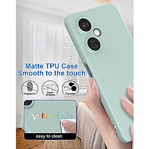 Foluu Silicone Case for OnePlus Nord N30 5G, Liquid Gel Rubber Case with Soft Microfiber Lining Cushion Slim Hard Shell Shockproof Protective Cover for OnePlus Nord N30 5G 2023 (Light Cyan)