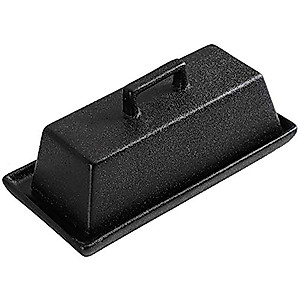 Sizikato Porcelain Butter Dish with Lid, Matte Black-7.5 inch