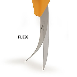 ULTRASOURCE Boning Knife, 6" Curved/Flexible Blade, Polypropylene Handle