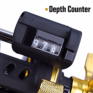 Sougayilang Line Counter Fishing Reel Conventional Level Wind Trolling Reel-TRA 30R