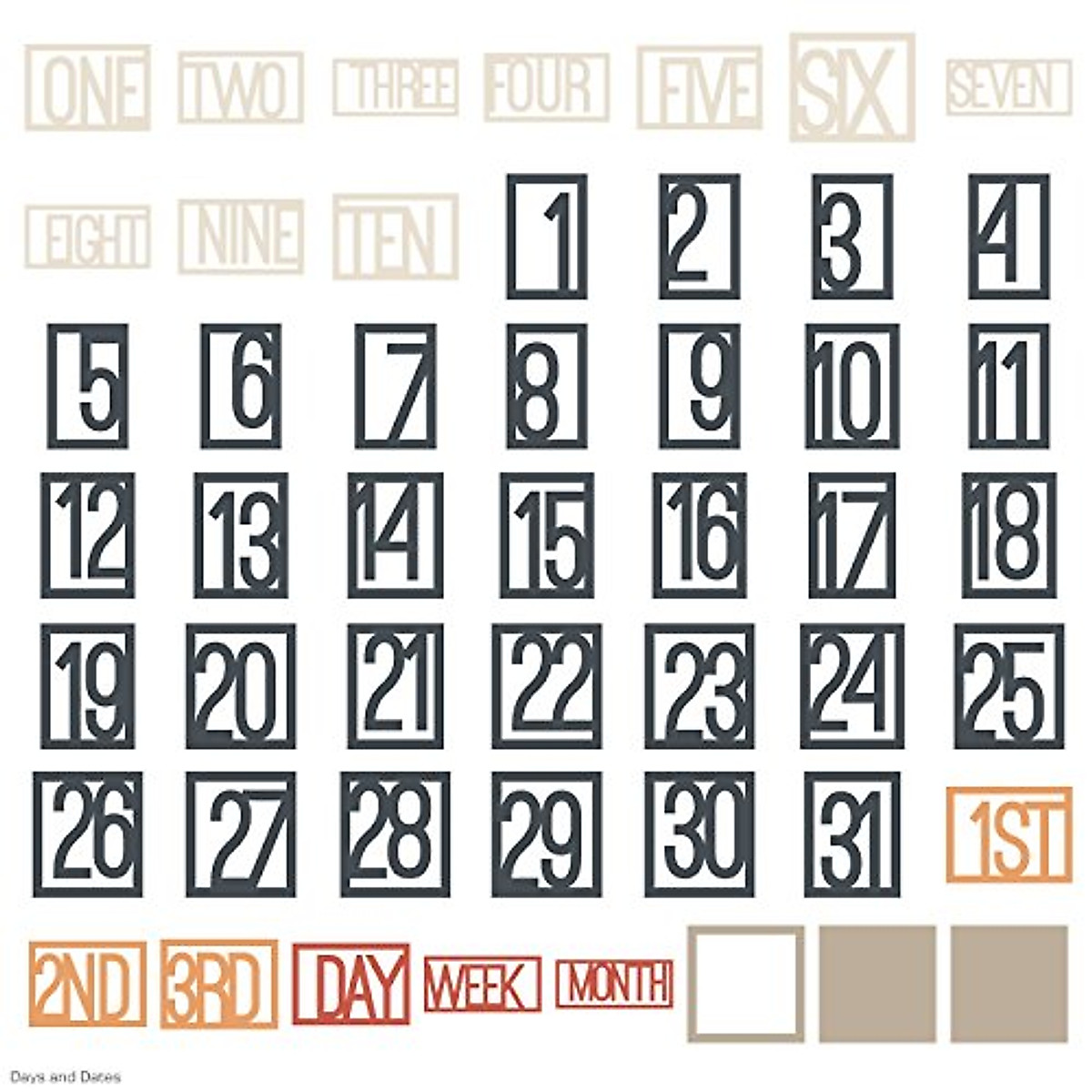 Cricut 2002574 Days and Dates Cartridge