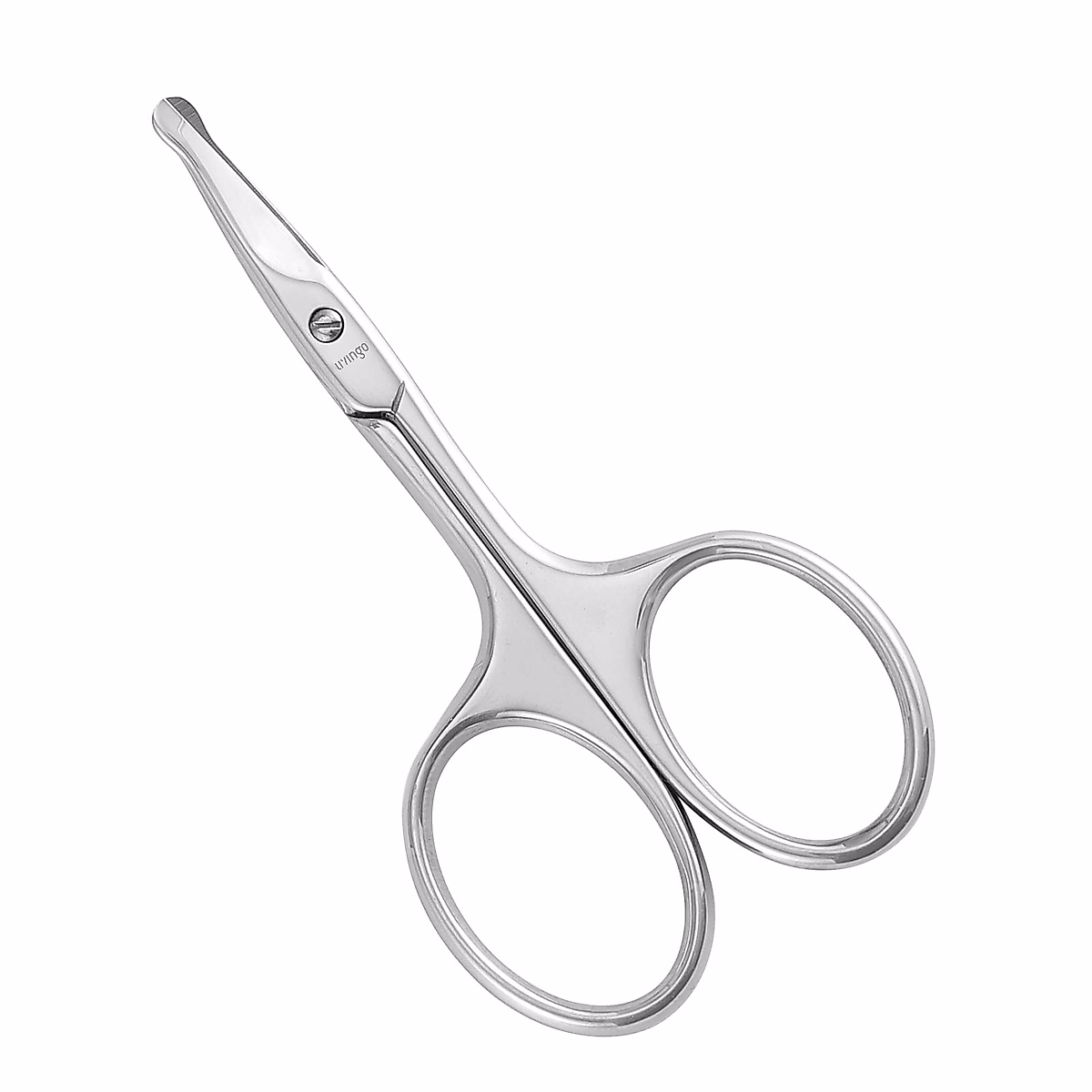 LIVINGO 3.75" Rounded Curved Nose Hair Scissors, Premium Stainless Steel Safety Small Blades Use for Manicure Cuticle Trimming Facial Hair, Eyebrow, Dry Skin