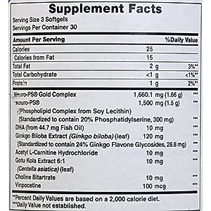 Neuro-PS, Gold DHA, Helps Support Memory*, 90 ct by Puritan's Pride