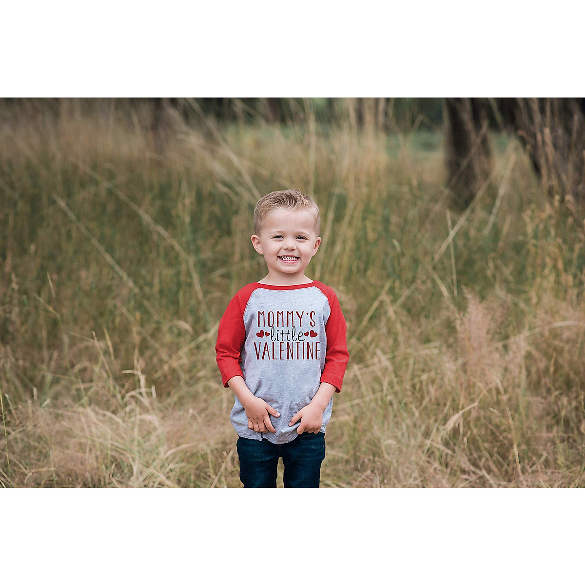 7 ate 9 Apparel Boy's Mommy's Little Valentine Baseball Shirt T-Shirt 18 Months Red