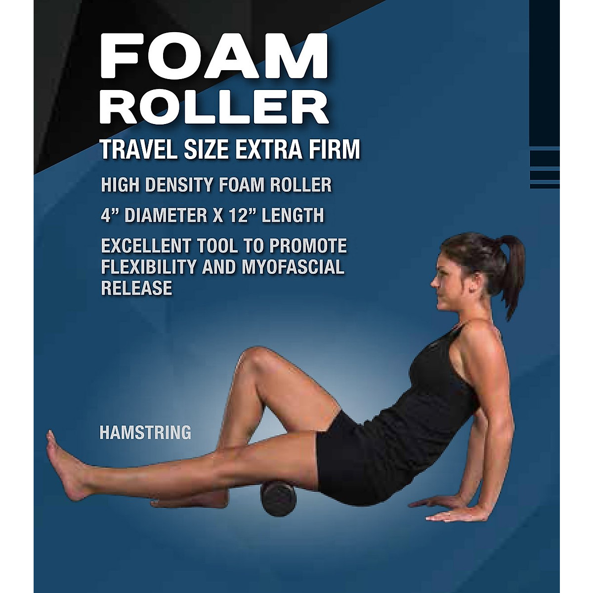 Pro-Tec Athletics High Density Foam Rollers, 4 by 12-Inch, Black