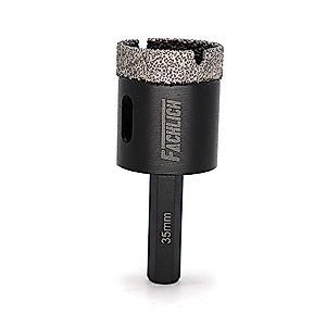 FACHLICH 1-3/8 Inch Diamond Hole Saw for Porcelain Tile Granite Marble Brick
