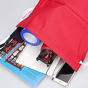 RAMHORN Laptop School Backpack 26L Waterproof Business Travel Bag Men Women College BackPack for Hiking Camping Red