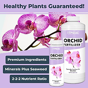 Orchid Plant Food for All Orchids and Acid Loving Houseplants, Promotes Growth and Blooms, Liquid Fertilizer 8 oz (250mL)