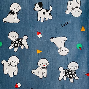 Dog Fat Quarters Fabrc Bundles for Baby Kids, Pet Cotton Quilting Fabric for DIY Crafts, Novelty Fabric Bundles for Sewing 18x22 (6PCS)