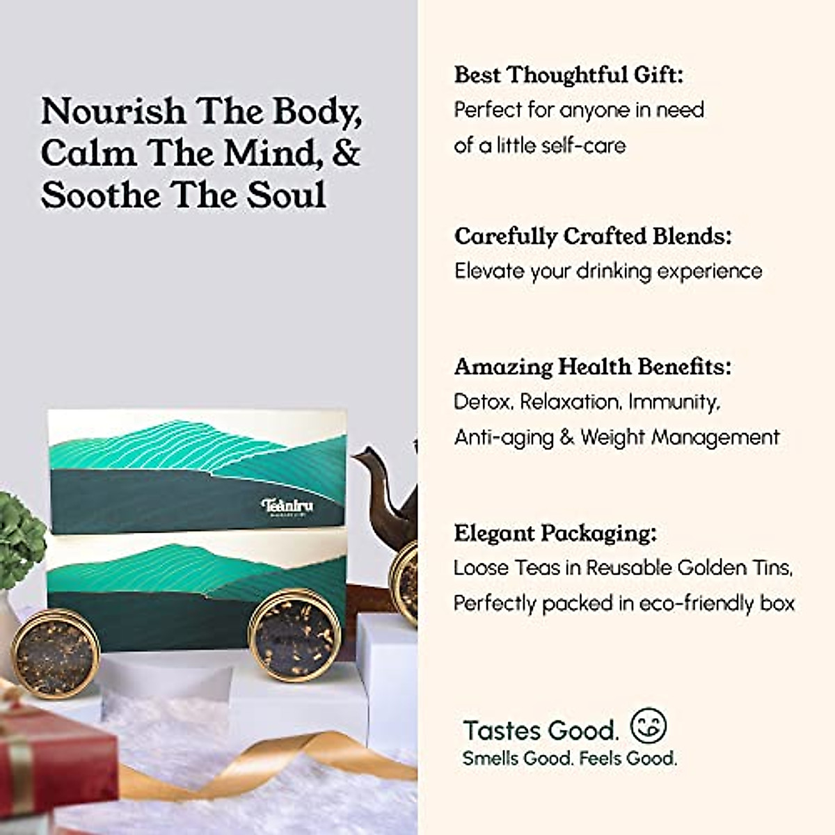 Teaniru, Novelty Tea Collection | Assortment of Premium Loose-leaf Teas - 3 Aromatic & Flavorful Blends (serves up to 100 cups)