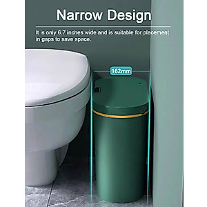 aDeerElf Automatic Trash Can with Essential Oil Diffuser,4 Gallon Bathroom Trash Cans with Lids,Touchless Trash Can Bedroom,Small Smart Trash Cans Motion Sensor Green