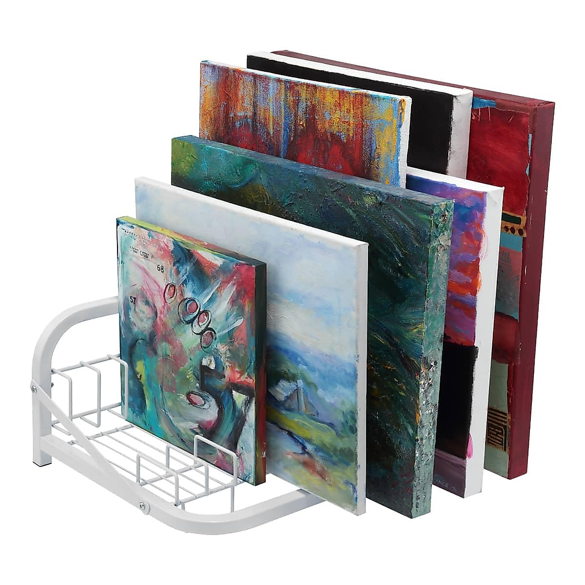 Dryden Art and Canvas Keeper - Small Table Model with Wall Mount for Storage, Organization and Transport of Canvases, Frames, and Panels - Small - 15x19x8.75"