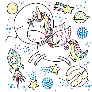 Easy and Fun Paint Magic with Water: Unicorns and Friends (Happy Fox Books) Paintbrush Included - Mess-Free Painting for Kids Ages 4-6 to Create Unicorns in Space, Over Rainbows, and More