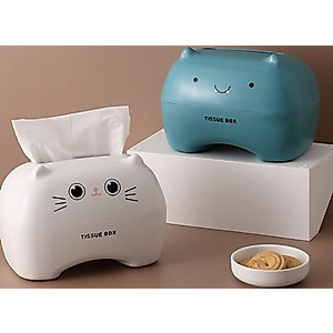 WISELADY Cartoon Tissue Box,Fashionable Desktop Decoration,Table Organizer,Tissue Box,Table Storage,Tissue Dispenser (Brown,Medium)