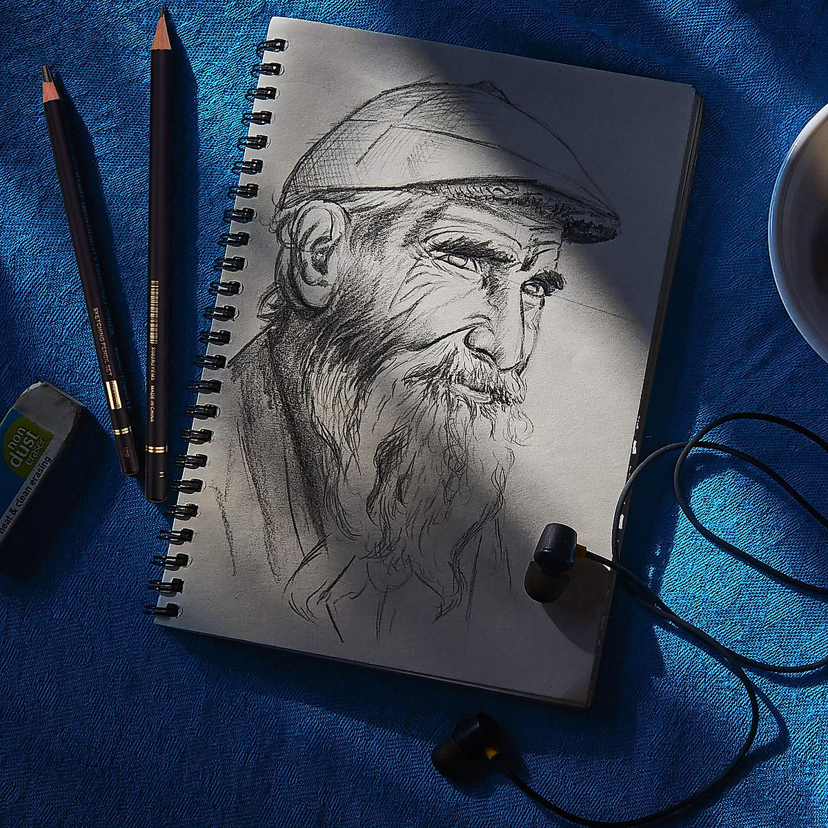 MUJINHUA - Sketch Pencils for Drawing, 15 Piece Graphite Pencils for Drawing, Sketching, and Shading - Ideal Art Supplies for Artists - Includes Various Hardness Options