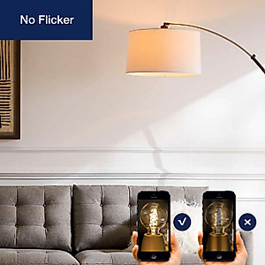 FLSNT LED Globe Edison Light Bulbs 40W Equivalent, Dimmable, 2700K Soft White, 300LM, E26 Base, CRI80, Clear Glass, 6 Pack