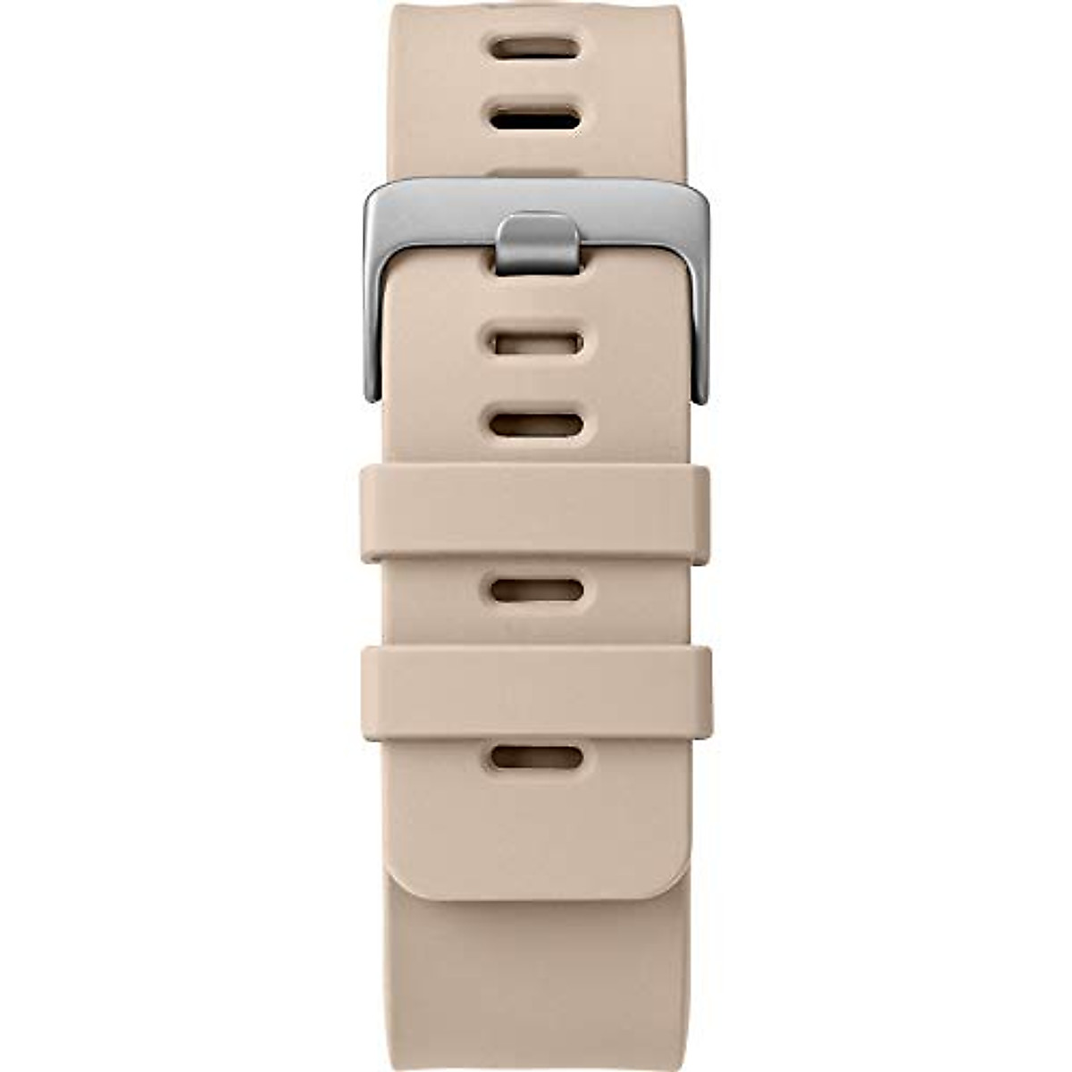 iConnect by Timex TW5M31800 Classic Square Gunmetal Smartwatch, Beige Silicone Strap