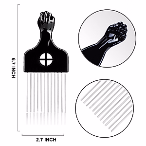 Supaze 3Pcs Hair Styling Set for All - Curl Brush, Twist Sponge for Textured Hair with Metal Pick