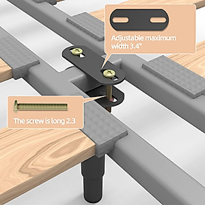 POROHOM 2PCS (7"-13.5") Adjustable Metal Bed Frame Support Legs, Bed Frame Center Slats Heavy Support Leg,Extra Durable Furniture Cabine Sofa Slats Steel Support Legs Replacement Parts