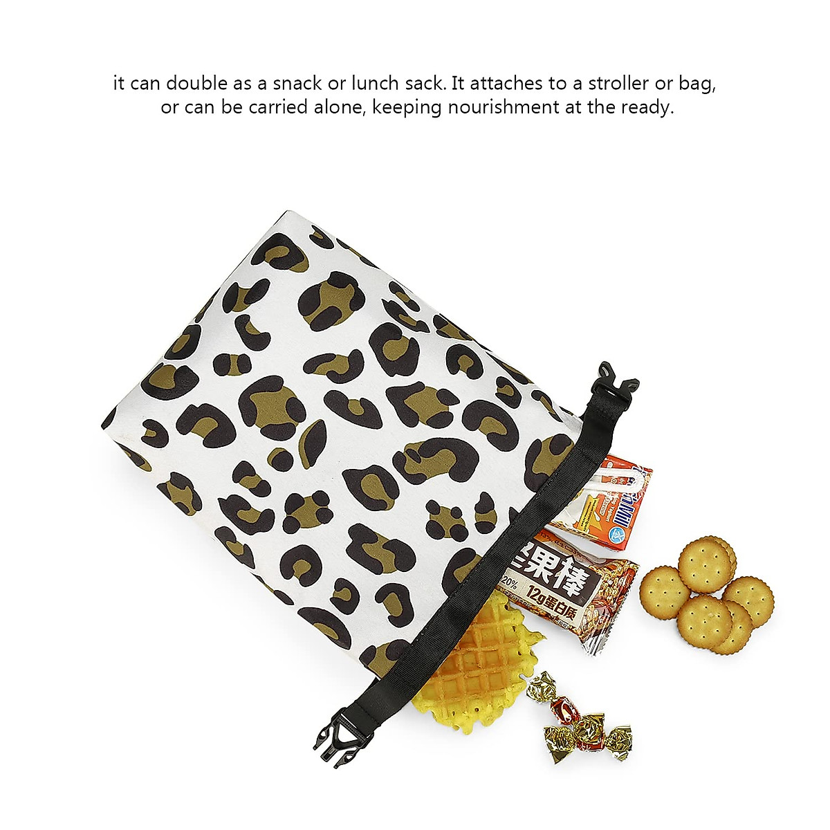 MOV COMPRA Movcompra Women Leopard Insulated Lunch Box +Insulated Snack Bag- Women Girls Reusable Sandwich