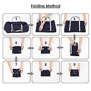 (2 Pack) Foldable Travel Duffel Bag, Waterproof Carry On Luggage Bag, Lightweight Travel Luggage Bag for Sports, Gym, Vacation (Light Blue,Dark Blue)