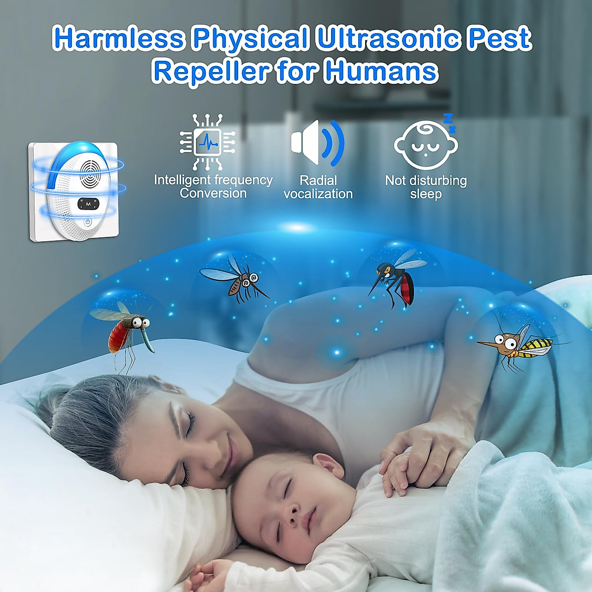 Seozio Ultrasonic Pest & Insect Repeller Indoor, Mouse Repellent, Pest Control, Pest Repellent for Home,Kitchen, Office, Warehouse, Hotel 6 Packs