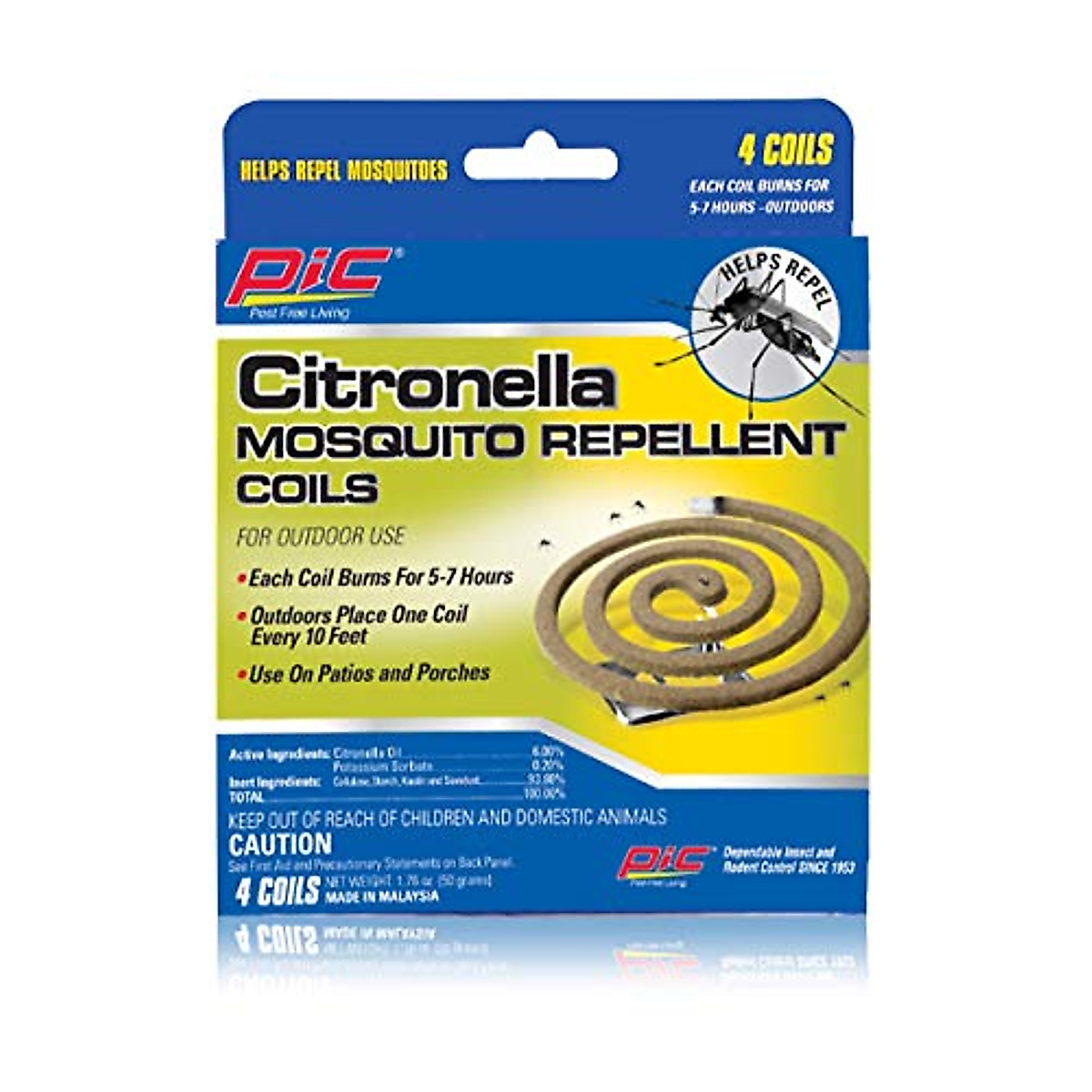 PIC CIT-Coil-4 Citronella Coils, 6-Pack