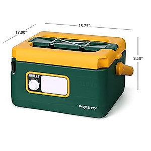 Presto 06019 8-Quart Nomad Traveling Slow Cooker, Locking Lid, Dry Erase Board, Green/Gold